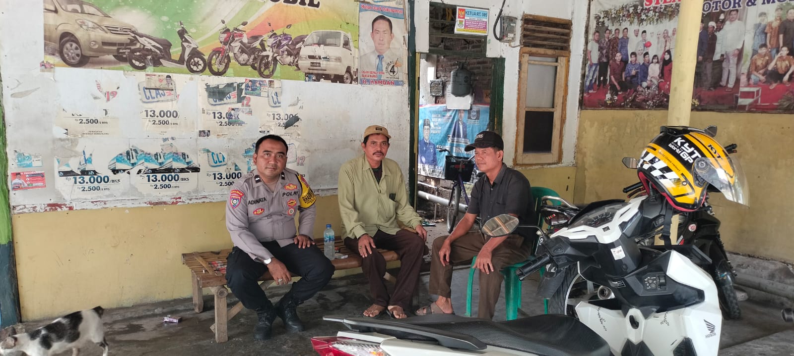 Sambangi warga binaannya AIPDA ADINATA mengajak warganya untuk sama² ...